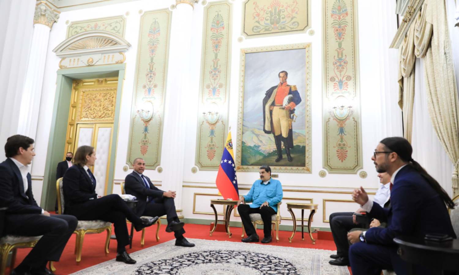 Míchel Salgado y David Trezeguet, se reunieron con Nicolás Maduro